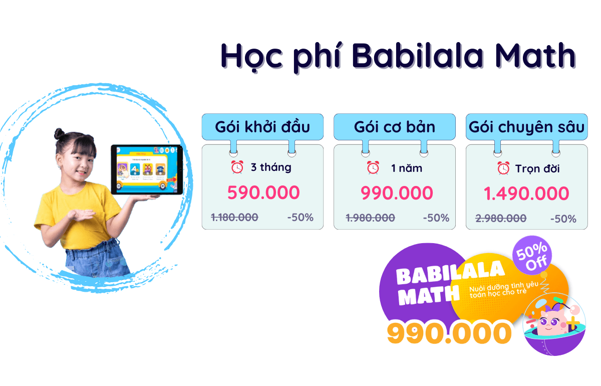 Babilala Math giá bao nhiêu? Cách mua gói học cực đơn giản