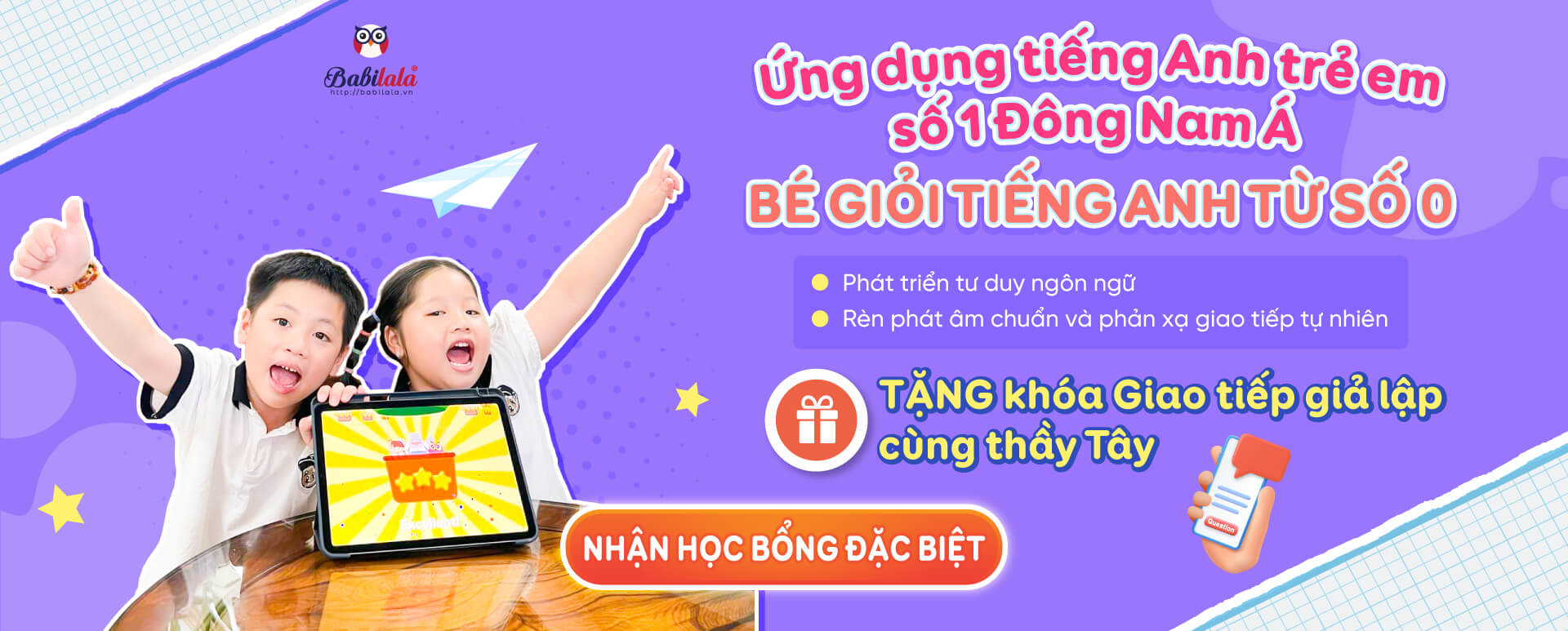Babilala - Ứng dụng học tiếng Anh online cho trẻ từ 3 - 8 tuổi