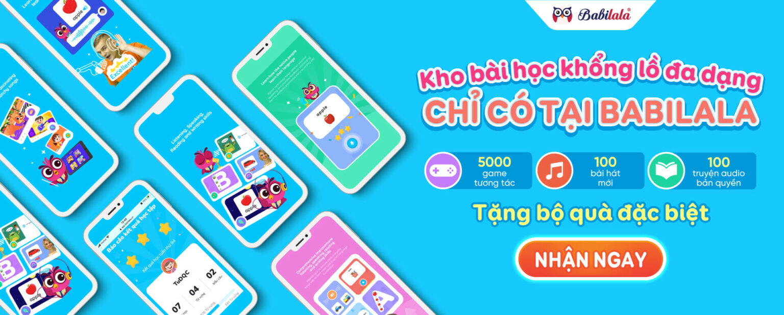 Babilala - Ứng dụng học tiếng Anh online cho trẻ từ 3 - 8 tuổi